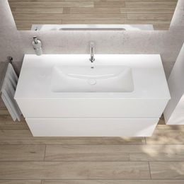Duravit ME by Starck Waschtisch, evineo ineo5 evo Unterschrank B: 121 cm, 2 Ausz&uuml;ge, mit Griffmulde,, 233612AA00+BE0716WM,
