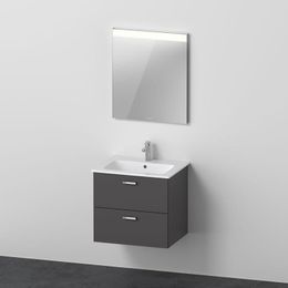 Duravit ME by Starck Waschtisch mit XBase Schrank, mit Spiegel, XB007004949,