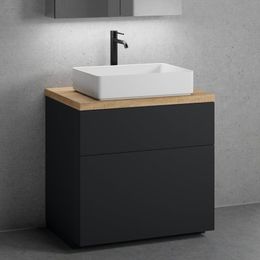 neoro n50 Unterschrank B: 80 cm mit 2 Ausz&uuml;gen, Waschtisch B: 58 cm wei&szlig; matt,, BN0065WM+BN0442BM+BN0402W1,