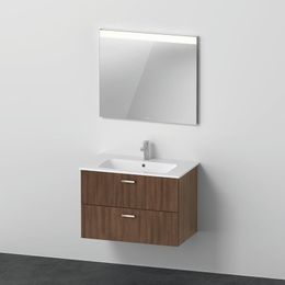 Duravit ME by Starck Waschtisch mit XBase Schrank, mit Spiegel, XB0071021210000,