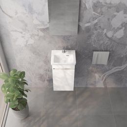 Villeroy & Boch Villeroy & Boch Subway 3.0 Handwaschbecken, evineo ineo5 evo Unterschrank B: 35 cm, mit 1 T&uuml;r, mit Griffmulde,, 437037R1+BE0727WM,