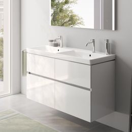 Villeroy & Boch Villeroy & Boch Avento Doppelwaschtisch, evineo ineo5 evo Unterschrank B: 118 cm, 4 Ausz&uuml;ge, mit Griffmulde,, 4A23CK01+BE0726WH,