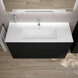 Duravit ME by Starck Waschtisch, evineo ineo5 evo Unterschrank B: 121 cm, 2 Ausz&uuml;ge, mit Griffmulde,, 233612AC00+BE0716BM,