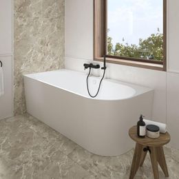 Villeroy & Boch Villeroy & Boch Somera Eck-Badewanne, mit Sch&uuml;rze, Raumecke links, mit rundem &Uuml;berlauf L: 180 B: 80 cm, UBQ180SOM9CL00VDRW,