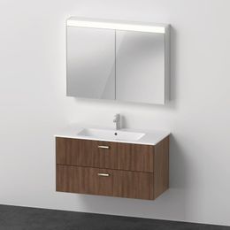 Duravit ME by Starck Waschtisch mit XBase Schrank, mit Spiegelschrank, XB0077021210000,