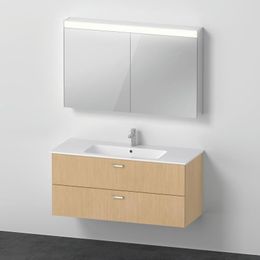 Duravit ME by Starck Waschtisch mit XBase Schrank, mit Spiegelschrank, XB0078030300000,