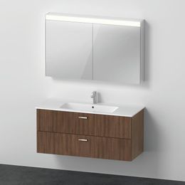 Duravit ME by Starck Waschtisch mit XBase Schrank, mit Spiegelschrank, XB0078021210000,