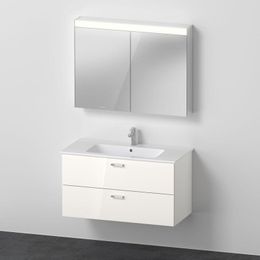 Duravit ME by Starck Waschtisch mit XBase Schrank, mit Spiegelschrank, XB007704545,