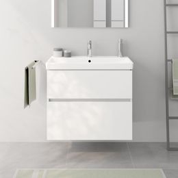 evineo ineo5 evo Unterschrank B: 78 cm, 2 Ausz&uuml;gen, mit Griffmulde, f&uuml;r Villeroy & Boch Avento & Subway 3.0 Waschtisch,, BE0724WH,
