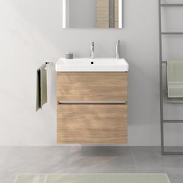 evineo ineo5 evo Unterschrank B: 63 cm, 2 Ausz&uuml;gen, mit Griffmulde, f&uuml;r Villeroy & Boch Avento Waschtisch,, BE0735OA,