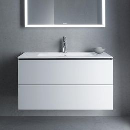 Duravit L-Cube Schrank mit ME by Starck Waschtisch, 2 Ausz&uuml;ge, 233683AA00+LC624101818,
