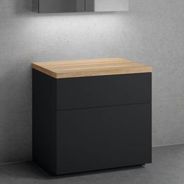 neoro n50 Unterschrank B: 80 cm mit 2 Ausz&uuml;gen, BN0442BM+BN0402W1,