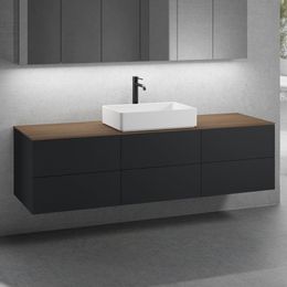 neoro n50 M&ouml;belanlage B: 180 cm mit 6 Ausz&uuml;gen, Waschtisch B: 58 cm wei&szlig; matt,, BN0065WM+3#BN0421BM+BN0409WL,