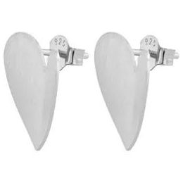 Adelia&acute;s Paar Ohrh&auml;nger ADELIA ́S "Damen Ohrringe &ndash; Ohrstecker Herz aus 925 Silber", Damen, Gr. Damen, Silber 925 (Sterlingsilber), silber, Ohrringe, Perfekt zum Verschenken an besondere Menschen