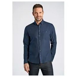 JACK'S INN 54 Flanellhemd JACK&rsquo;S "Freizeithemd Regular Fit", Herren, Gr. L, Normalgr&ouml;&szlig;en, blau (dk navy mel), Obermaterial: 100% Baumwolle, Hemden