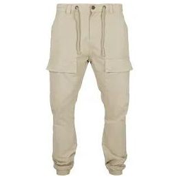 Jogginghose Urban Classics "Urban Classics Herren Front Pocket Cargo Jogging Pants", Herren, Gr. XXL, US-Gr&ouml;&szlig;en, concrete, 100% Baumwolle, unifarben, relaxed fit, Hosen Jogginghose