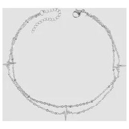 Adelia&acute;s Armband ADELIA ́S "Damen Armband &ndash; Herz aus Edelstahl 24 cm", silber, Armb&auml;nder, Damen, 24cm, Edelstahl, Armband, Geschenkidee: zeitlos und vielseitig