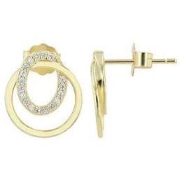 Adelia&acute;s Paar Ohrh&auml;nger ADELIA ́S "Damen Ohrringe &ndash; Ohrstecker aus 925 Silber", Damen, Gr. Damen, Silber 925 (Sterlingsilber), gold, Ohrringe, Sch&ouml;ne Geschenkidee zum Valentinstag
