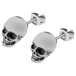 Adelia&acute;s Paar Ohrh&auml;nger ADELIA ́S "Unisex Ohrringe &ndash; Ohrstecker Totenkopf aus Edelstahl", Damen, Gr. Unisex, Edelstahl, silber, Ohrringe, Perfekt als Geschenk f&uuml;r besondere Menschen