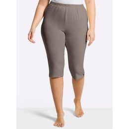 feel good sheego Gro&szlig;e Gr&ouml;&szlig;en Capri-Hosen, petrol + taupe, Gr&ouml;&szlig;e 44/46 - Damen