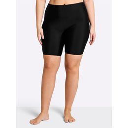 sheego Gro&szlig;e Gr&ouml;&szlig;en Badehose in Radler-Optik, Rundum-Dehnbund, schwarz, Gr&ouml;&szlig;e 44 - Damen