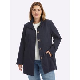 sheego Gro&szlig;e Gr&ouml;&szlig;en Jacke mit variablem Kragen, marine, Gr&ouml;&szlig;e 48 - Damen