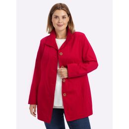 sheego Gro&szlig;e Gr&ouml;&szlig;en Jacke mit variablem Kragen, rot, Gr&ouml;&szlig;e 48 - Damen