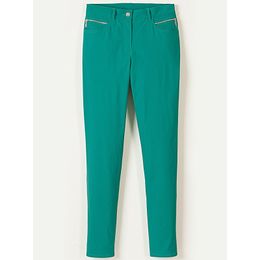 sheego Gro&szlig;e Gr&ouml;&szlig;en Stretch-Hose mit Zier-Taschen vorne, smaragdgr&uuml;n, Gr&ouml;&szlig;e 24 - Damen