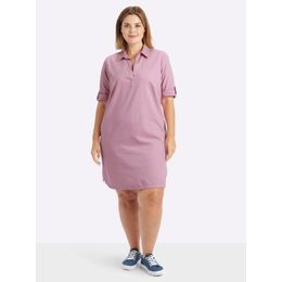 sheego Gro&szlig;e Gr&ouml;&szlig;en Jeanskleid in Schlupfform, ros&eacute;, Gr&ouml;&szlig;e 46 - Damen