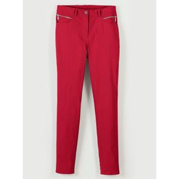 sheego Gro&szlig;e Gr&ouml;&szlig;en Stretch-Hose mit Zier-Taschen vorne, kirschrot, Gr&ouml;&szlig;e 22 - Damen