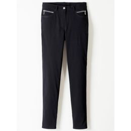 sheego Gro&szlig;e Gr&ouml;&szlig;en Stretch-Hose mit Zier-Taschen vorne, schwarz, Gr&ouml;&szlig;e 104 - Damen