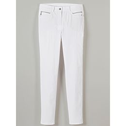 sheego Gro&szlig;e Gr&ouml;&szlig;en Stretch-Hose mit Zier-Taschen vorne, wei&szlig;, Gr&ouml;&szlig;e 24 - Damen