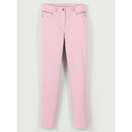 sheego Gro&szlig;e Gr&ouml;&szlig;en Stretch-Hose mit Zier-Taschen vorne, ros&eacute;, Gr&ouml;&szlig;e 92 - Damen