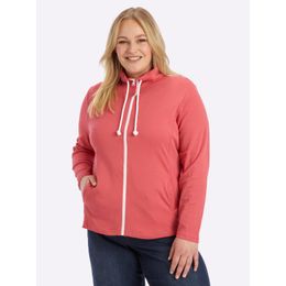 sheego Gro&szlig;e Gr&ouml;&szlig;en Sweatjacke aus Interlock-Jersey, formstabil, grapefruit, Gr&ouml;&szlig;e 44 - Damen