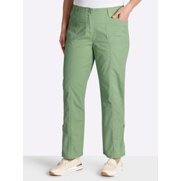 sheego Gro&szlig;e Gr&ouml;&szlig;en Hose mit krempelbaren Beinen, eucalyptus, Gr&ouml;&szlig;e 56 - Damen