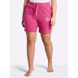 feel good sheego Gro&szlig;e Gr&ouml;&szlig;en Hose kurz, fuchsia, Gr&ouml;&szlig;e 52/54 - Damen