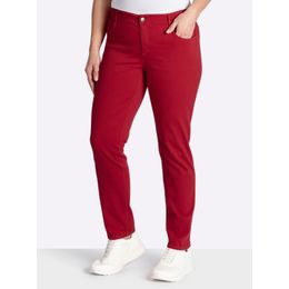 Ascari sheego Gro&szlig;e Gr&ouml;&szlig;en Stretch-Jeans in R&ouml;hren-Form, rot, Gr&ouml;&szlig;e 48 - Damen