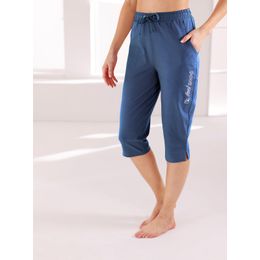 feel good sheego Gro&szlig;e Gr&ouml;&szlig;en Capri-Hose, jeansblau, Gr&ouml;&szlig;e 44/46 - Damen