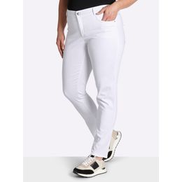 Ascari sheego Gro&szlig;e Gr&ouml;&szlig;en Stretch-Jeans in R&ouml;hren-Form, wei&szlig;, Gr&ouml;&szlig;e 24 - Damen