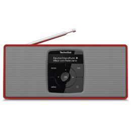 Technisat DIGITRADIO 2 S Portables DAB+/UKW-Stereoradio, 2 W rot/silber