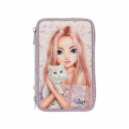 Depesche 3-Fach Federtasche BLOOMING KITTY TOPModel 7,5 x 13 x 20 cm