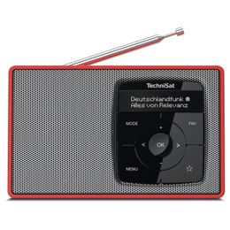 Technisat DIGITRADIO 2 Portables DAB+/UKW-Radio, Bluetooth rot/silber