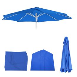 MCW Ersatz-Bezug f&uuml;r Sonnenschirm Asti, Sonnenschirmbezug Ersatzbezug, &Oslash; 2,7m Stoff/Textil 5kg ~ blau