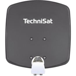 Technisat DIGIDISH 33 Sat-Sch&uuml;ssel mit Twin-LNB & Wandhalterung, 2 TN schiefergrau