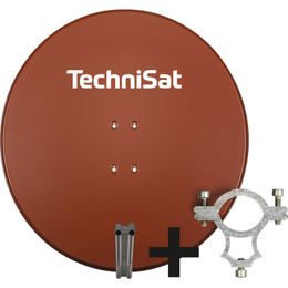 Technisat SATMAN 850 PLUS 85cm Sat-Antenne mit 40mm LNB-Halteschelle rot ziegelrot