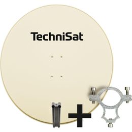 Technisat SATMAN 850 PLUS 85cm Sat-Antenne mit 40mm LNB-Halteschelle rot beige