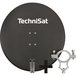 Technisat SATMAN 850 PLUS 85cm Sat-Antenne mit 40mm LNB-Halteschelle rot schiefergrau