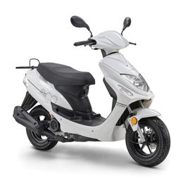 Luxxon Motorroller ECO (45km/h) E5 EFI, wei&szlig; - 50ccm 4-Takt, 2,2kW/3PS, 1,9l/100km, 10" Reifen, mit Staufach, StVZO