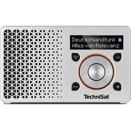 Technisat DIGITRADIO 1 Tragbares DAB+ & UKW-Radio, Akku silber/orange