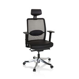 hjh OFFICE Luxus Chefsessel SENATOR PRO Leder/Netzstoff mit Armlehnen (h&ouml;henverstellbar)